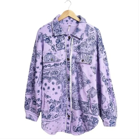Free People | Jackets & Coats | Free People Ruby West Coast Printed ...